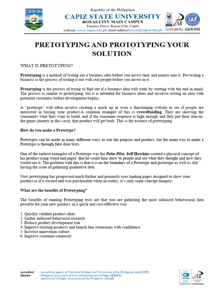 Pretotyping and Prototyping 4 - 240930 - 102341 | PDF | Prototype ...