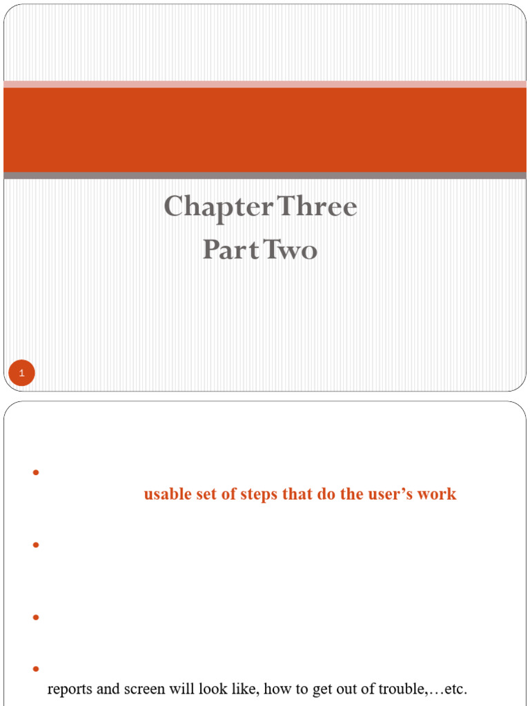 Chapter Three - Procedure - Part Two | PDF | Menu (Computing) | Computing