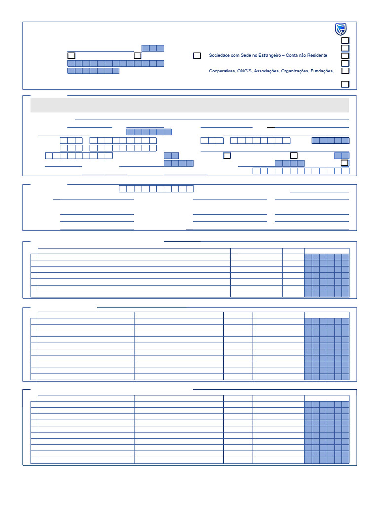 Ficha de Abertura de Conta e de Assinaturas para Pessoas Colectivas ...