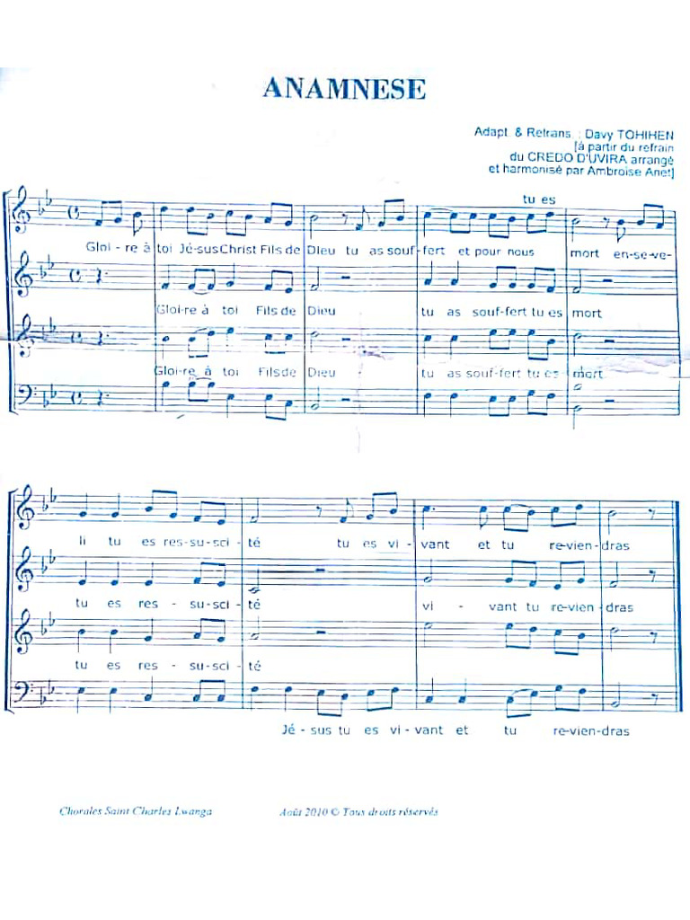 Anamnèse D'uvira - Copie (2) - Copie | PDF