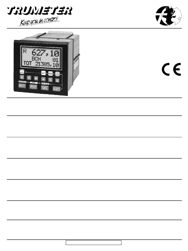 Trumeter 9100 | PDF | Relay | Computer Keyboard