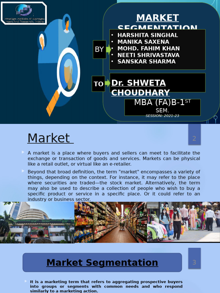 MARKET SEGMENTATION | PDF | Market Segmentation | Marketing