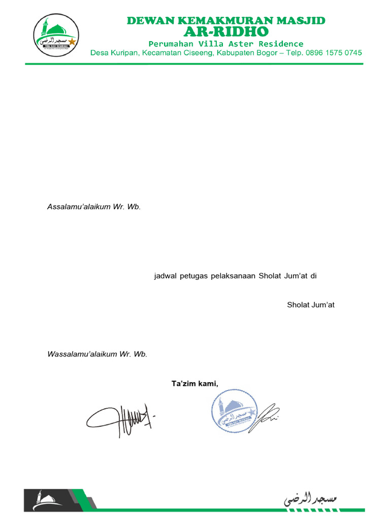 Jadwal Khotib Jumat 2025 | PDF