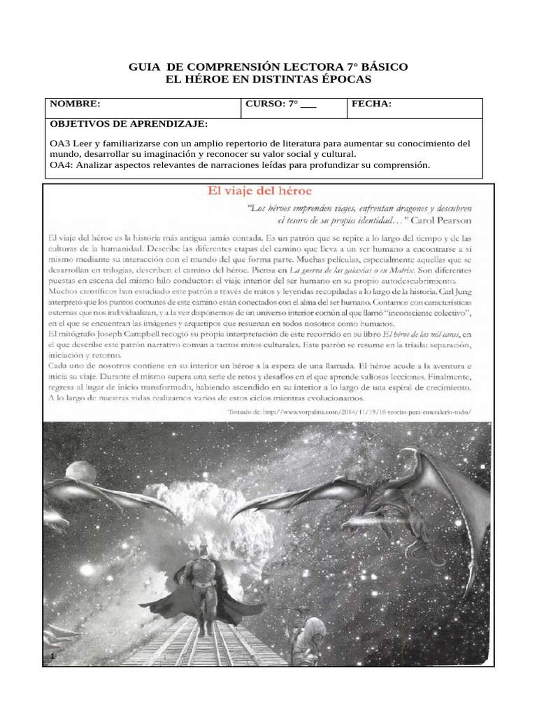 Guia Comprension Lectora 7 Basico | PDF