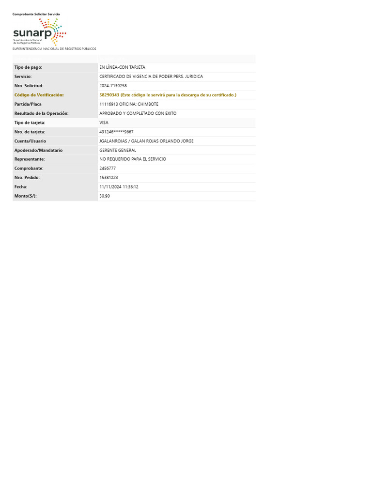 Bienvenido A La Extranet de SUNARP | PDF