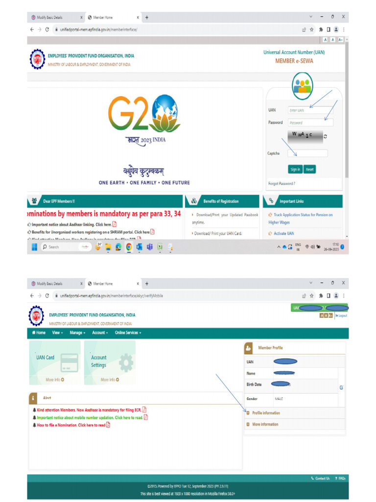 PF Profile Process | PDF
