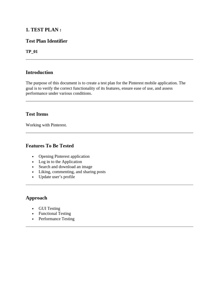 Test Plan for Pintrest | PDF | Cyberspace | Information Technology