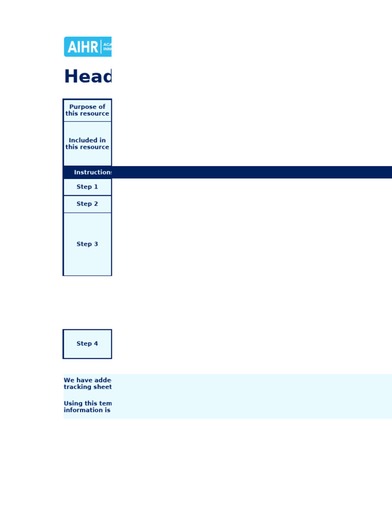 Headcount Record Dashboard Template BF | PDF | Information | Computing
