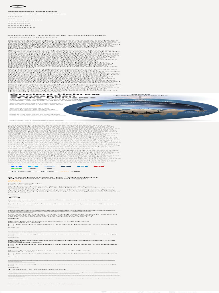 Ancient Hebrew Cosmology - Pursuing Veritas | PDF | Bible | Heaven