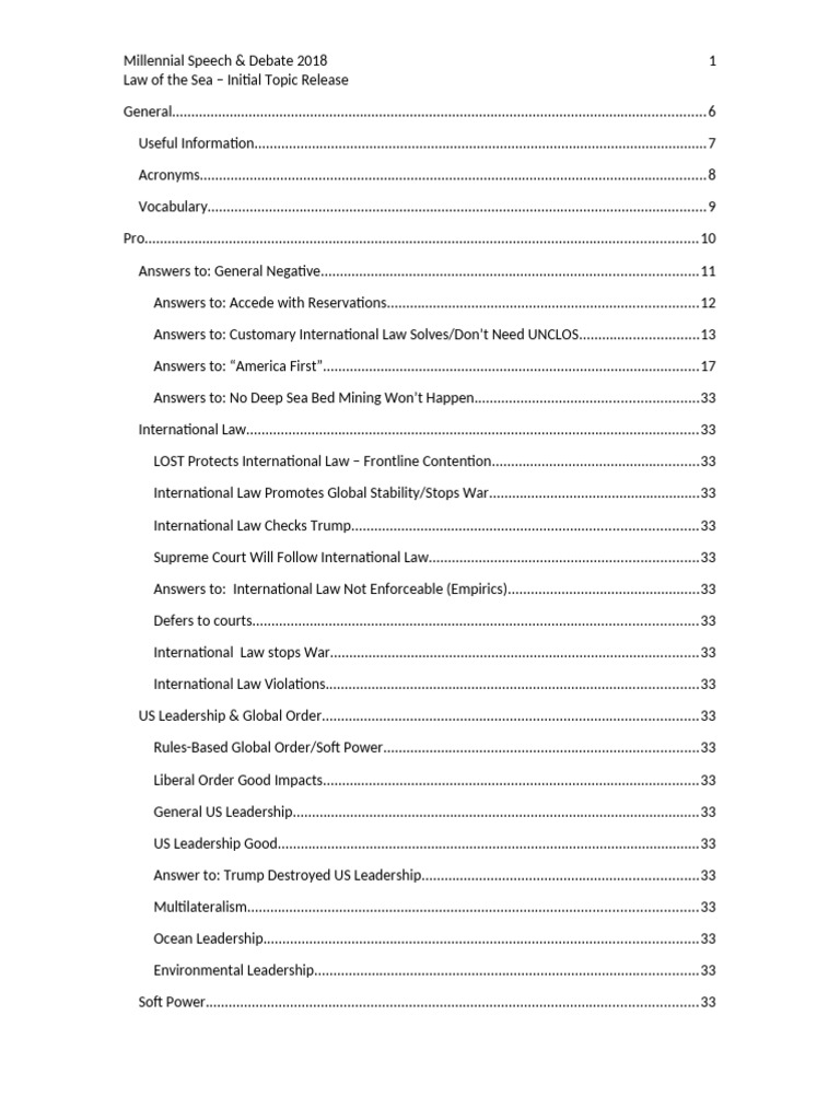 AA Master UNCLOS File | PDF | United Nations Convention On The Law Of ...