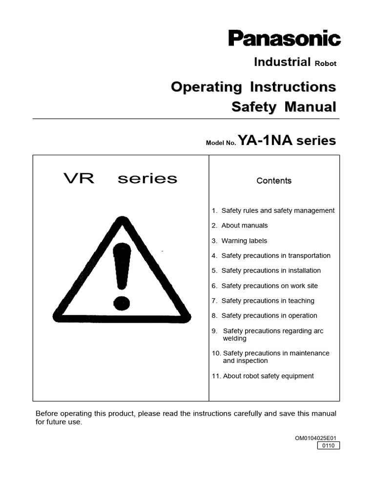 YA-1NA Series G2 Controller Safety Manual OM0104025E01 | PDF | Switch ...