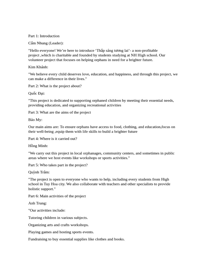 Volunteer Project (1) | PDF