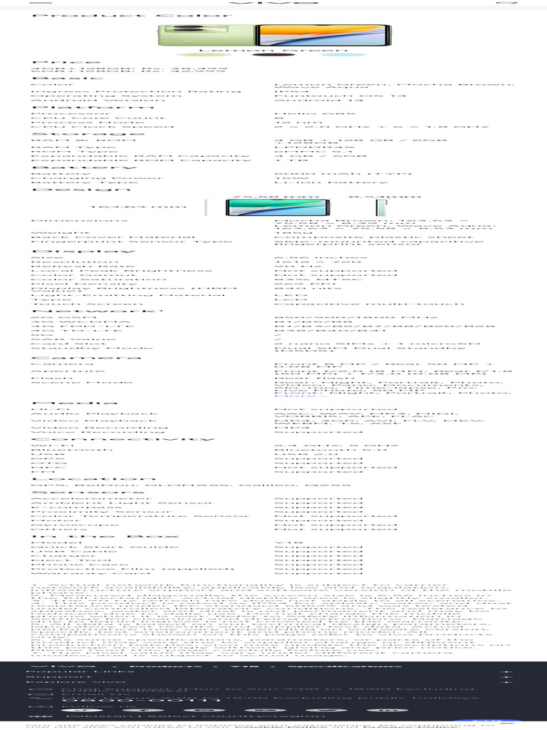 Vivo Y18-Ultra Clear Camera, Large Battery-Specs Vivo Pakistan | PDF | Random Access Memory ...