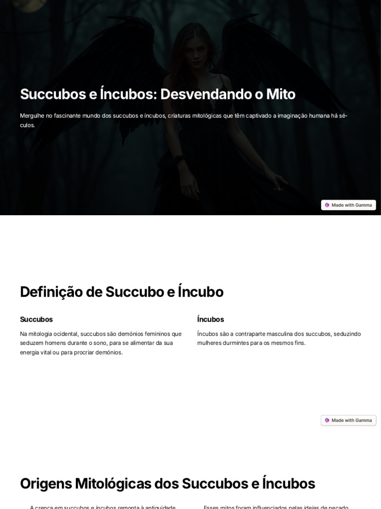 Succubos-e-Incubos-Desvendando-o-Mito | PDF | Humano | Incubo