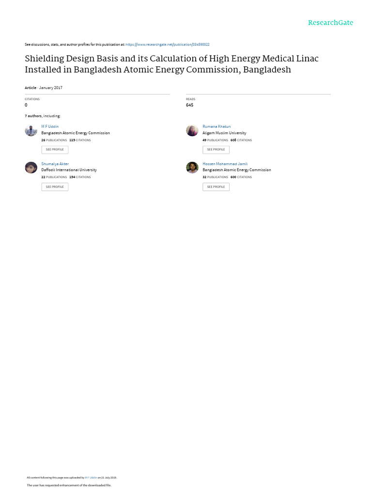 Shielding Design Basisandits Calculationof High Energy Medical Linac ...