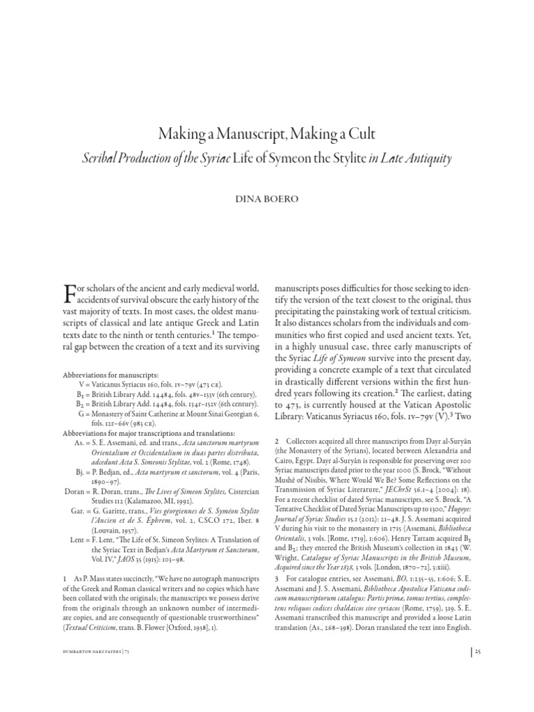 Boero (2019) - Making a Manuscript Making a Cult | PDF | New Testament ...