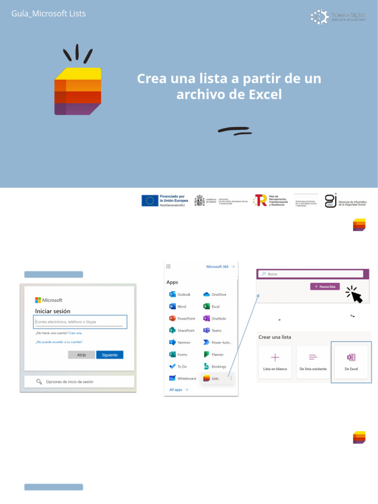 Guía - Crear Una Lista en Lists Desde Un Archivo de Excel | PDF | Microsoft Excel | Archivo de ...