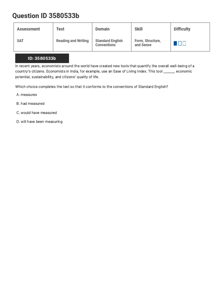 Form, Structure, and Sense (Level 1) | PDF | Sat