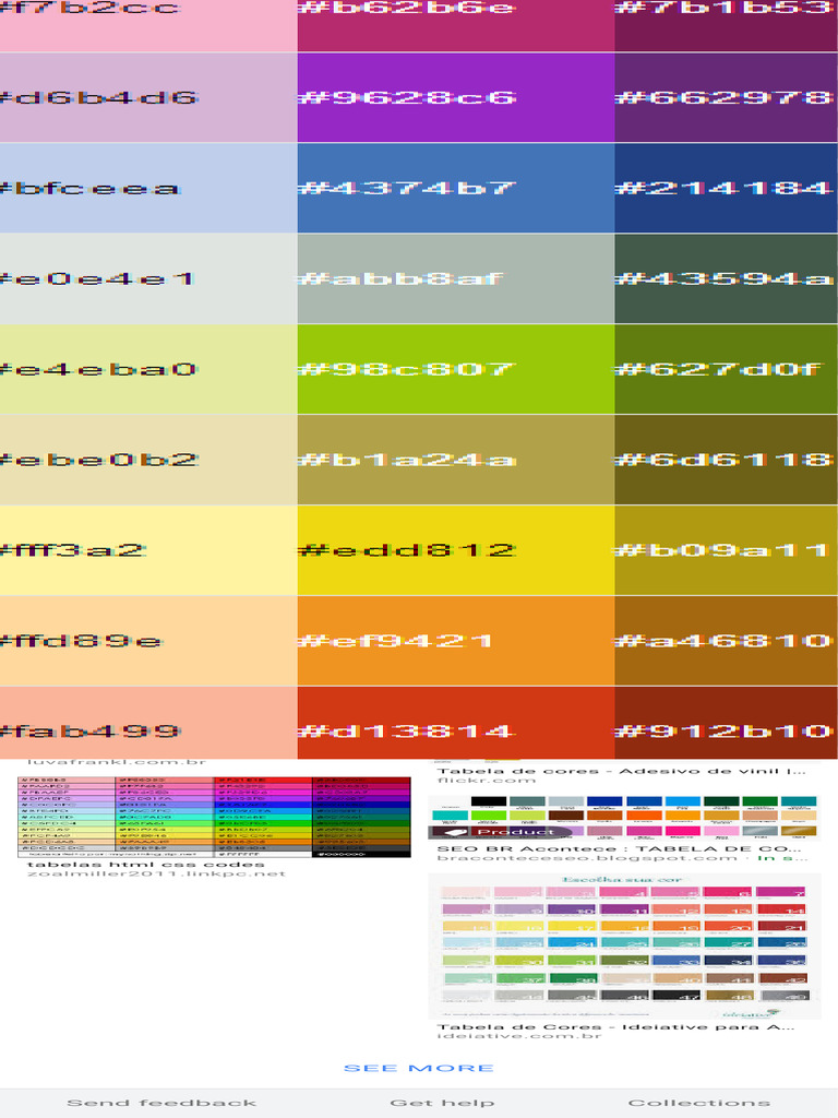 tabela de cores - Google Search | PDF