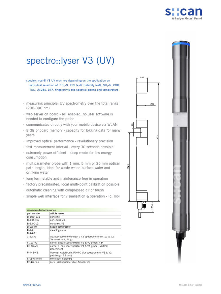 Spectrolyser V3 UV DW EN | PDF | Ultraviolet