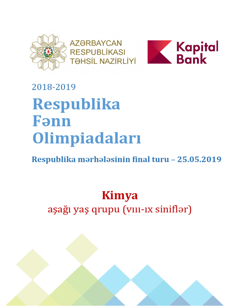 Kimya Ashagi yash qrupu aze SON!!!! | PDF