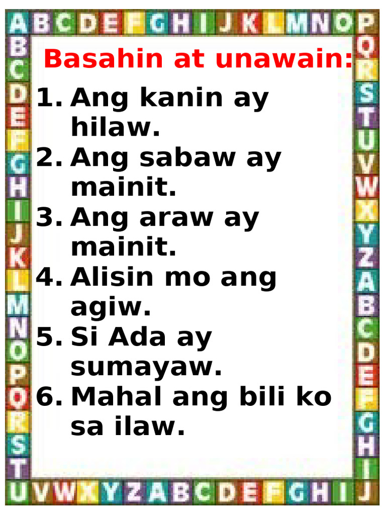 Pagbasa Sa Filipino 7 | PDF
