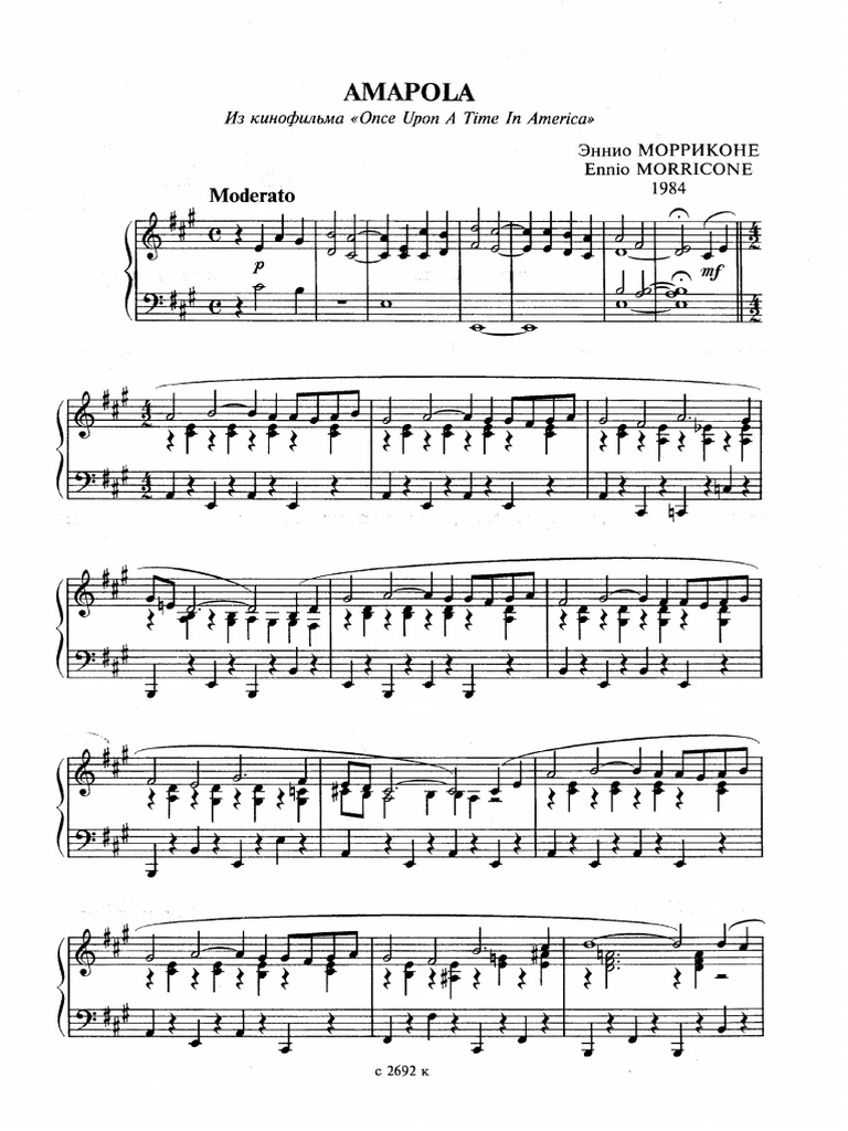 Amapola - Morricone | PDF