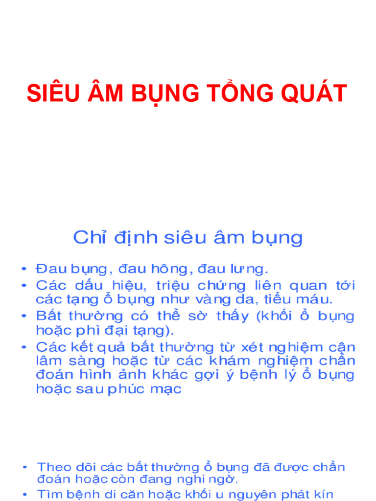 Siêu Âm B NG T NG Quát Y20-P2 | PDF