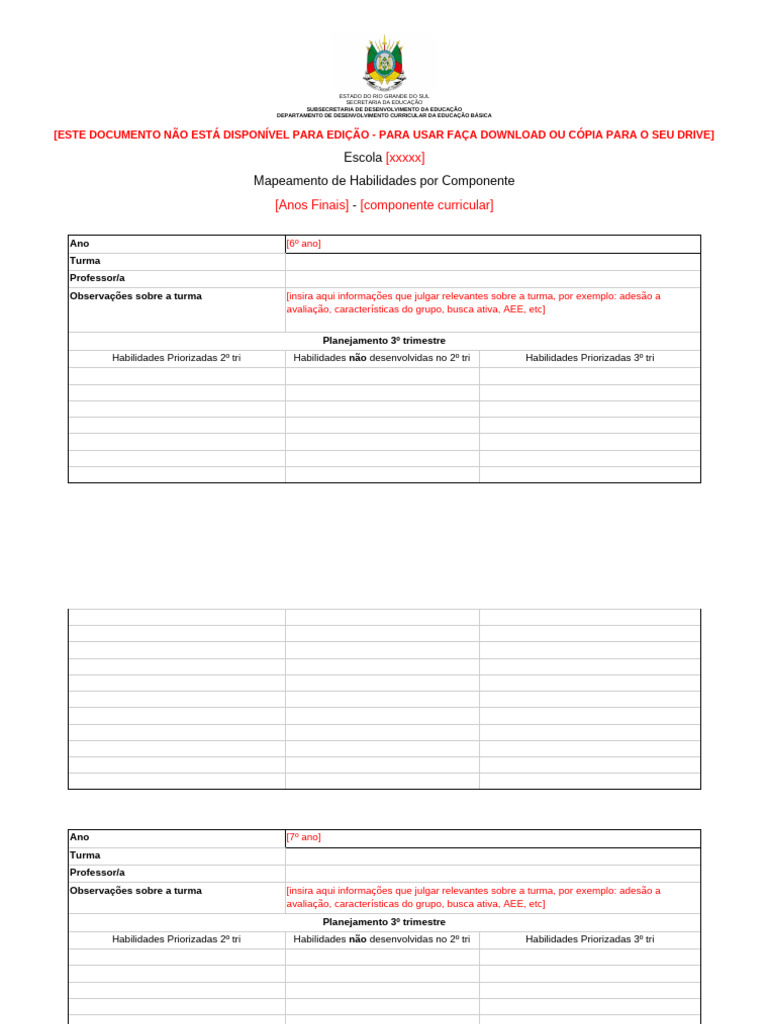 Mapeamento de Habilidades por Componente (1) | PDF