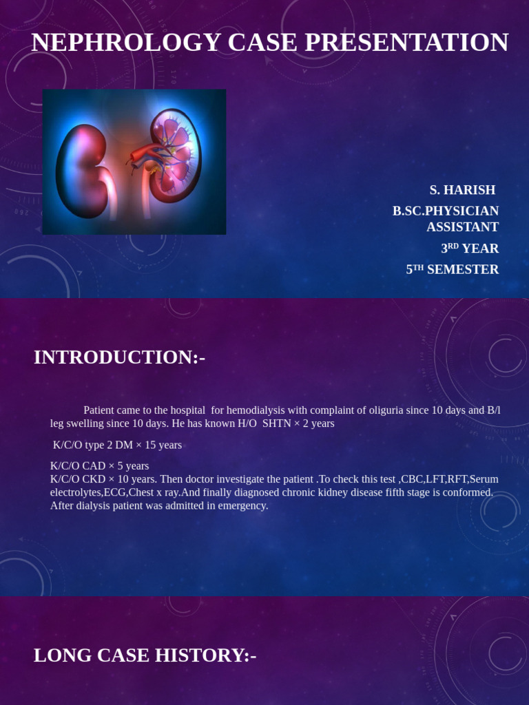 Nephrology presentation | PDF | White Blood Cell | Medical Specialties