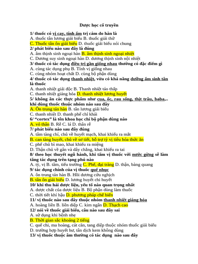 Dược học cổ truyền-13b | PDF