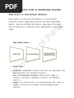 State and Non-State Actors in IR | PDF