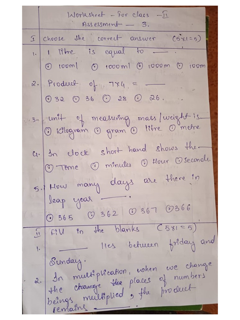 STD 2 - Maths WorkSheet 2411_7903 | PDF