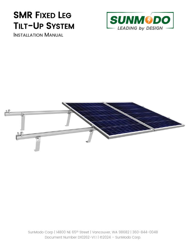 D10262-V1.1_-_SMR_LATAM_Tilt-Up_Installation_Manual-2 | PDF | Solar ...