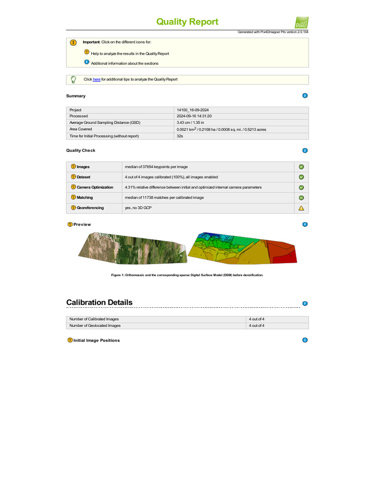 Pix4D Quality Report Analysis Guide | PDF | Pixel | Rgb Color Model