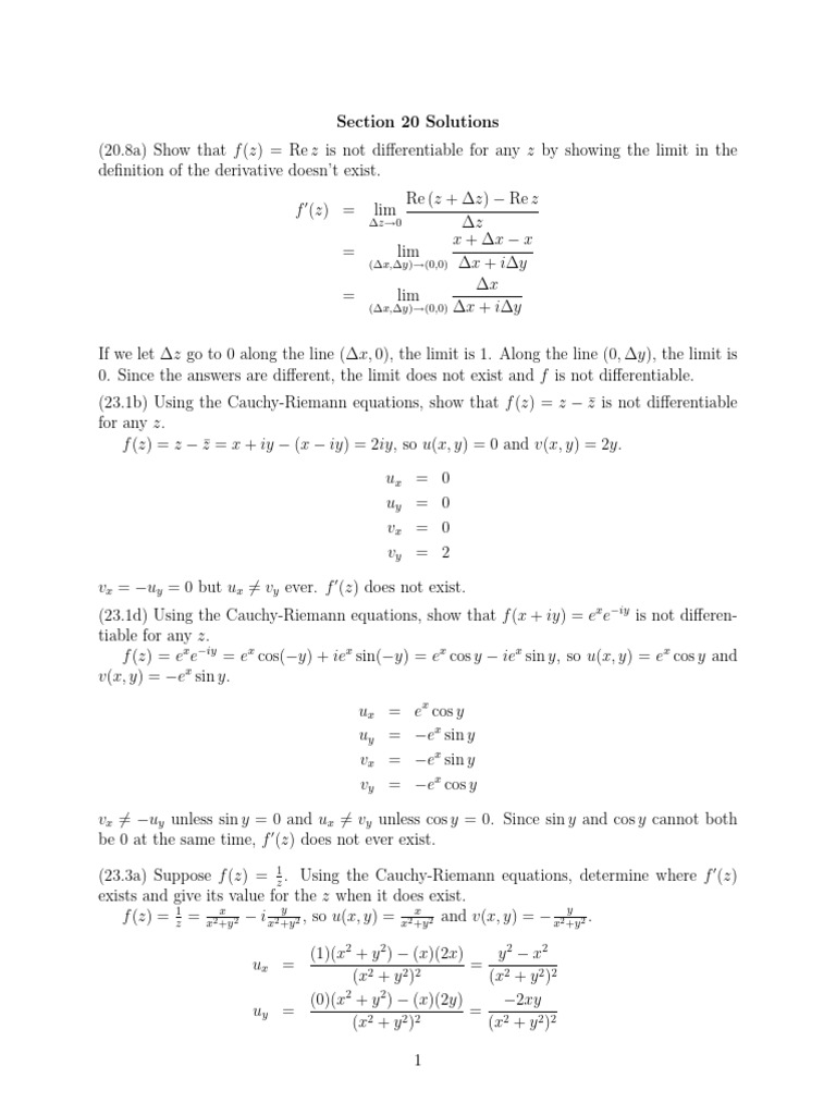 20solutions | PDF | Mathematical Relations | Calculus