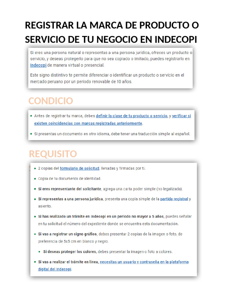 Formulario para Registro de Marca | PDF