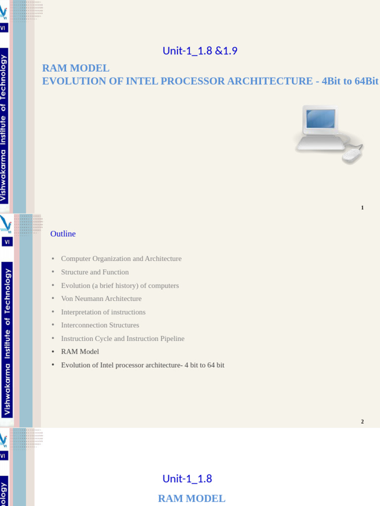 Unit1_1.8&1.9_RAM-Evolution | PDF | Central Processing Unit | Computer Data Storage