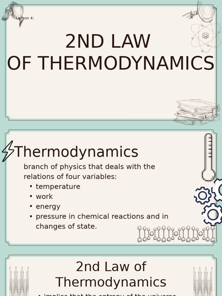 2nd Law of Thermodynamics | PDF | Heat | Entropy