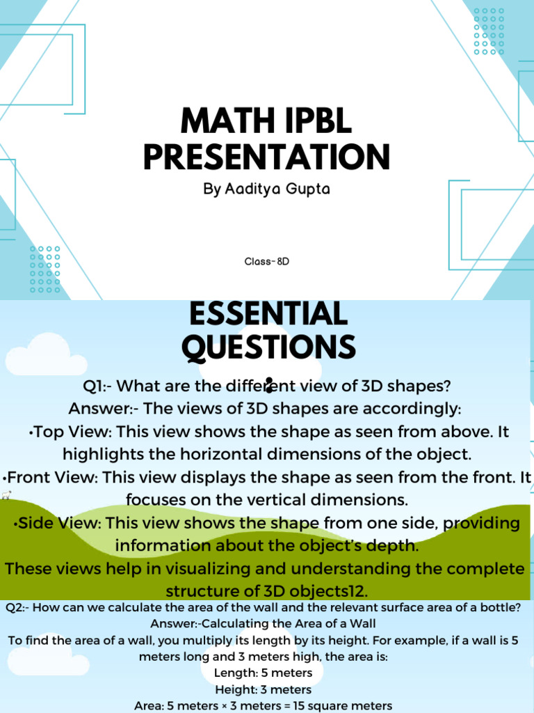 IPBL Maths Class 8-D by Aaditya Gupta .pdf | PDF | Area | Histogram