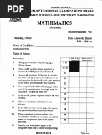 Standard 8 MANEB Past Papers 2016-2017 | PDF | Malawi | Africa