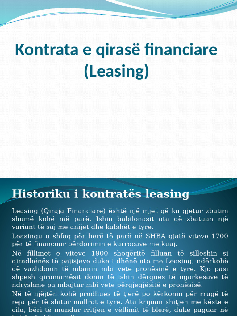 Kontrata Leasing | PDF