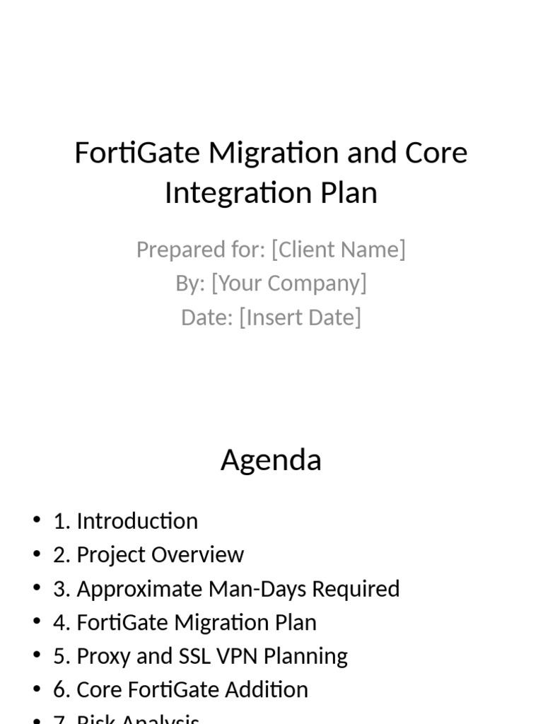 FortiGate Migration Project Overview | PDF | Proxy Server | Transport ...