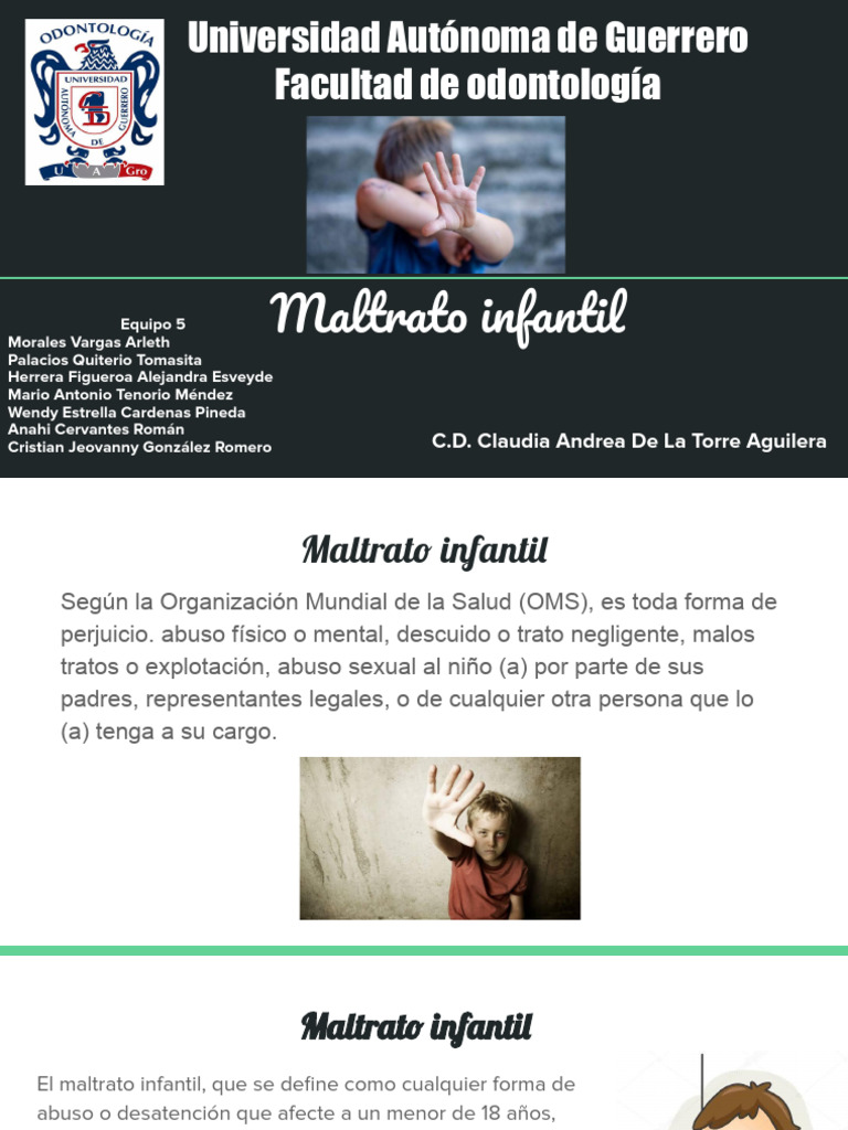 Maltrato Infantil: Tipos y Consecuencias | PDF | Abuso infantil ...