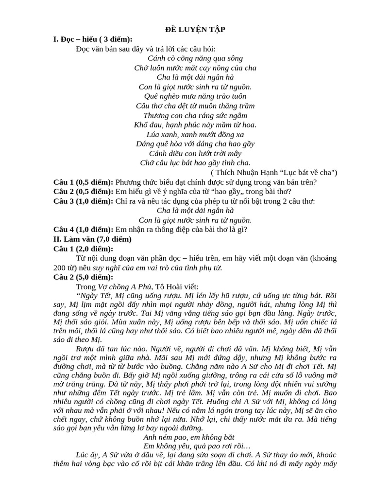 12. Lục bát về cha, tình phụ tử, vcap | PDF