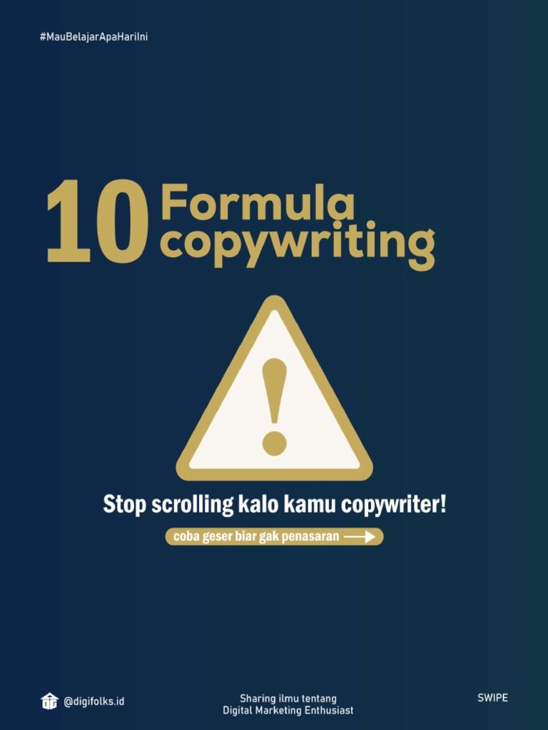10 Formula Copywriting _ #MauBelajarApaHariIni | PDF