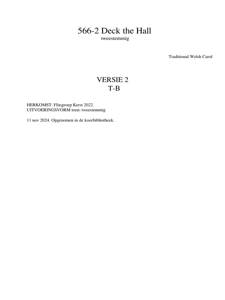 566 2 Deck The Hall TB V2.00 | PDF