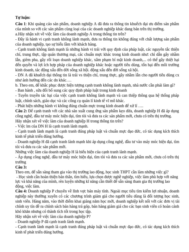 KTPL 11. Ôn GK I TL | PDF