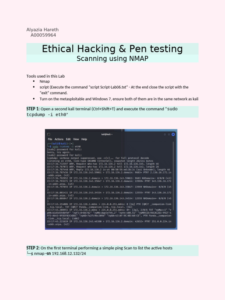 Ethical Hacking - Lab 6 | PDF