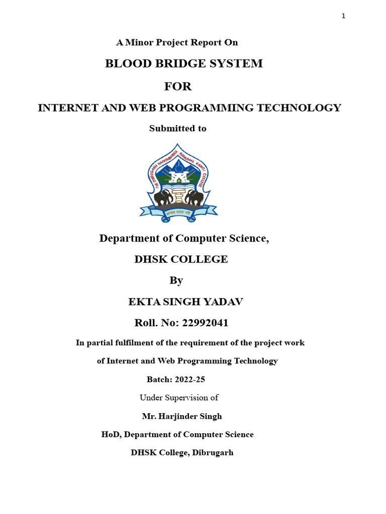 SRS Blood Bridge System ESY-4 | PDF | Databases | Computing